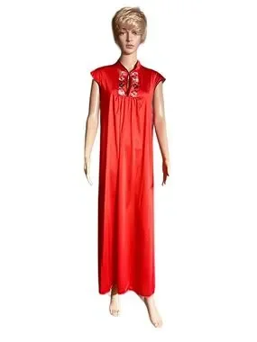 jcpenney | Intimates & Sleepwear | Jc Penneys Vtg Medium Red W Floral ...